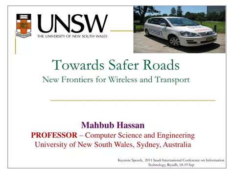 Ppt Towards Safer Roads New Frontiers For Wireless And Transport