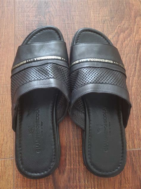 Мужские кожаные шлепанцы Giampiero Nicola Италия 42 чоловічі шльопанці 1 400 грн Шльопанці