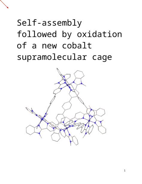 Docx Synthesis Of A New Supramolecular Cage Dokumentips