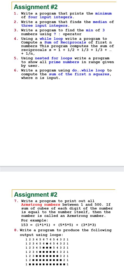 solved assignment 2 1 write a program that prints the