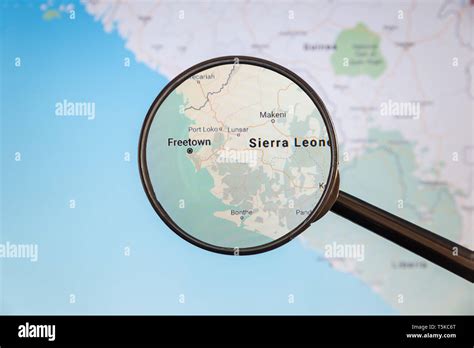 Freetown Sierra Leone Political Map City Visualization Illustrative