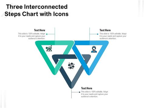 Three Interconnected Steps Chart With Icons Ppt Powerpoint Presentation