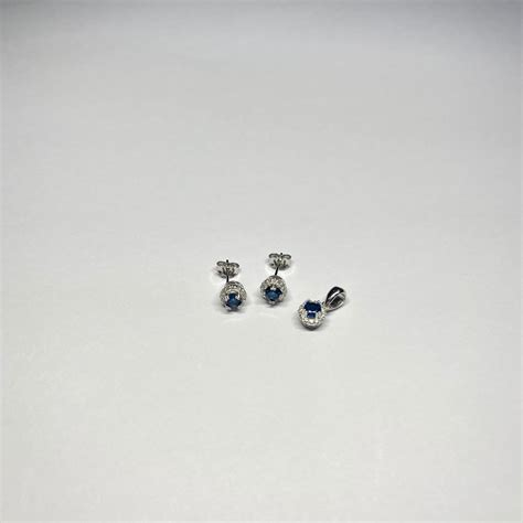 Sapphire 925 Sterling Silver Jewelry Set Silverworks