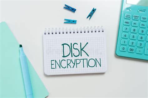 Conceptual Caption Disk Encryption Word Written On The Security