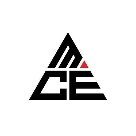 MCE triangle letter logo design with triangle shape. MCE triangle logo ...