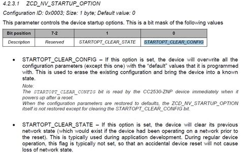 How To Set The Nv Startup Option To Force A New Join With Z Stack Linux Gateway Zigbee