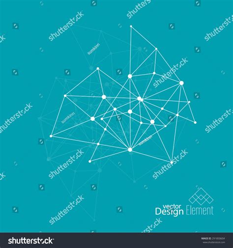 Virtual Abstract Background Particle Molecule Structure Stock Vector Royalty Free 291850604