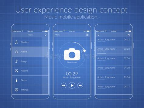 Mobile User Experience Design Concept Stock Vector Illustration Of Communication Menu 209326496
