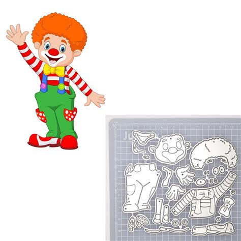 Рождество акробатика клоун металлические режущие штампы Забавные куклы трафарет для Diy