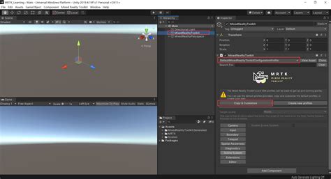 Hololens2开发笔记 快速入门并实现3d对象手势操作（unity）次结构选项卡中的 Mixedreality Toolkit 对象在