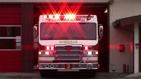 Whelen Epsilon Roseville Fire Department Engine 3 Responding Code 3