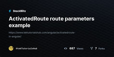 Activatedroute Route Parameters Example Stackblitz