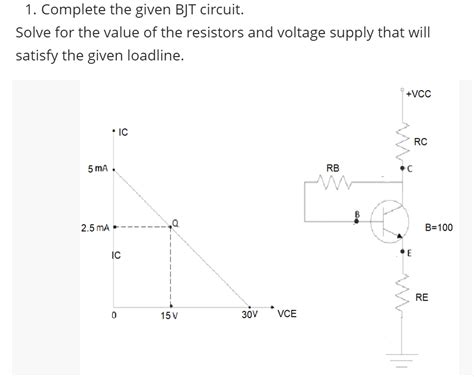 Solved 1 Complete The Given BJT Circuit Solve For The Chegg Com