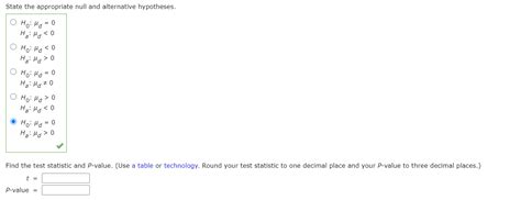 Solved I Dont Know How To Find T And The P Value Chegg Com