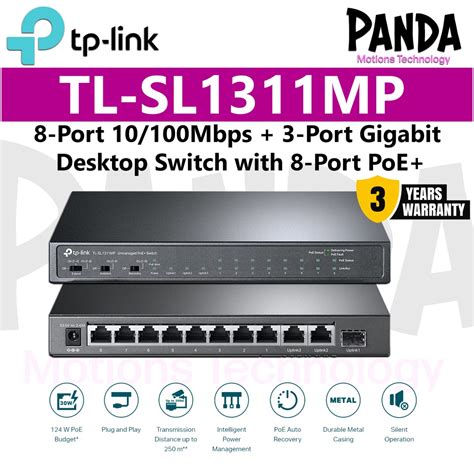 Tp Link Port Mbps Port Gigabit Desktop Poe Switch Tl Sl Mp Shopee Malaysia