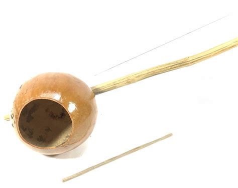 Lot Berimbau With Caxixi Stick Ethnic Instrument