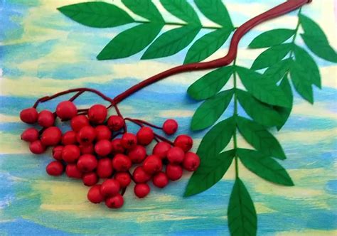 Поделка рябина из бумаги фото и картинки 68 штук