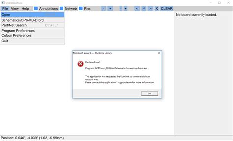 C Runtime Error When Open Fz File · Issue 112 · Openboardviewopenboardview · Github