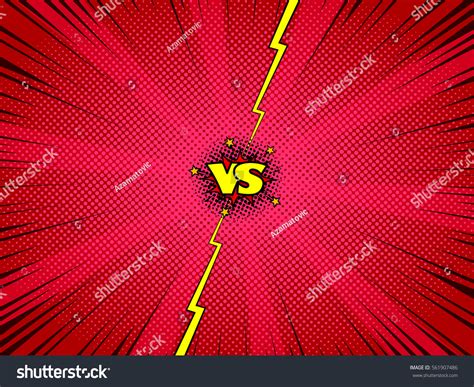 Comic Book Versus High Definition Background Stock Vector Royalty Free