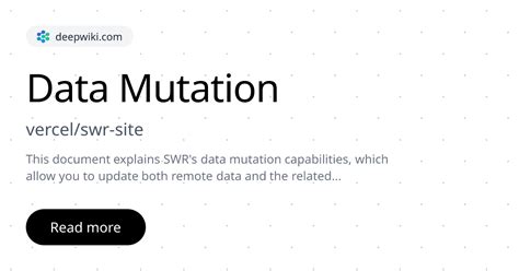 Data Mutation Vercelswr Site Deepwiki