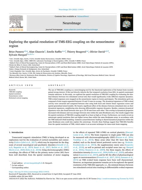 Pdf Exploring The Spatial Resolution Of Tms Eeg Coupling On The