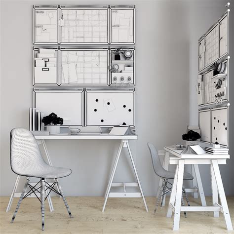 업무용 책상 장식 3d 모델 30 Max Free3d