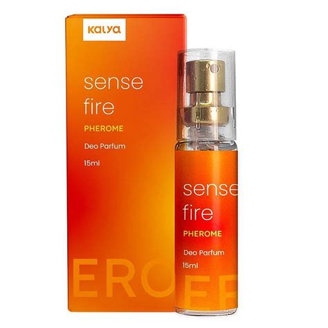 Sense Fire Perfume Com Feromônio Feminino 15ml Kalya Sex Shop Loja Fetiches