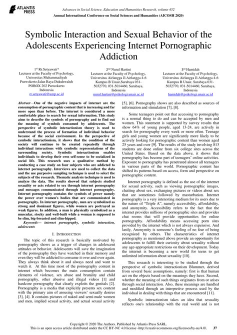 PDF Symbolic Interaction And Sexual Behavior Of The Adolescents Experiencing Internet