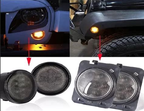 Direccionales Led Jeep Wrangler Jk 2007 2017 Set 4 Piezas Meses Sin