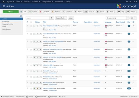 Help310content Article Manager Joomla Documentation