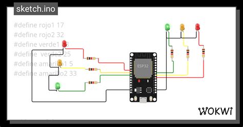 Practica Semaforo Wokwi Esp32 Stm32 Arduino Simulator