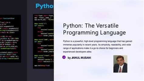 Advantage Of Using Python Programming Languagepdf