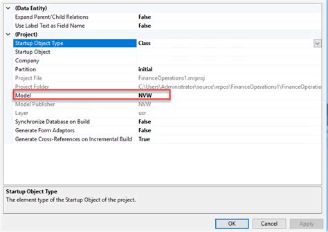 dynamics 365 fo create new project from model microsoft dynamics