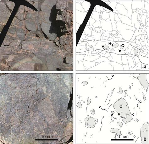 A Autoclastic Basalt Showing A Jigsaw Texture And A Dyke Of Groundmass