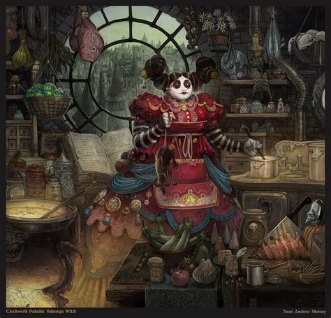 Clockwork Paladin The Goblin Chase Dark Art Illustrations Fantasy Artwork Airship Art