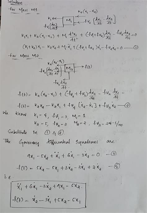 [solved] 1 Derive The Governing Differential Equations For The System Course Hero