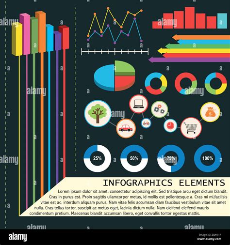 Infographics Elements With Graphs Stock Vector Image And Art Alamy