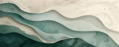 Abstract Wave Like Pattern With Gray And Green Color Tones In Modern Art Stock Image Image Of