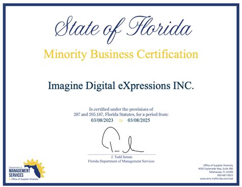 Idxmarketing Renews Minority Certification From Florida Office Of