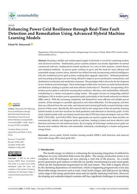 Pdf Enhancing Power Grid Resilience Through Real Time Fault Detection