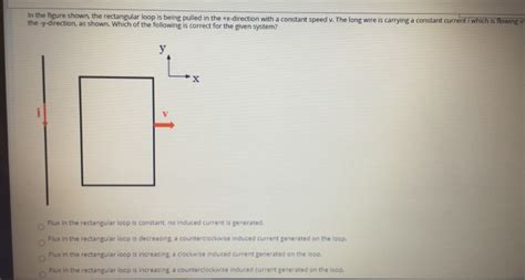 Solved In The Figure Shown The Rectangular Loop Is Being Chegg