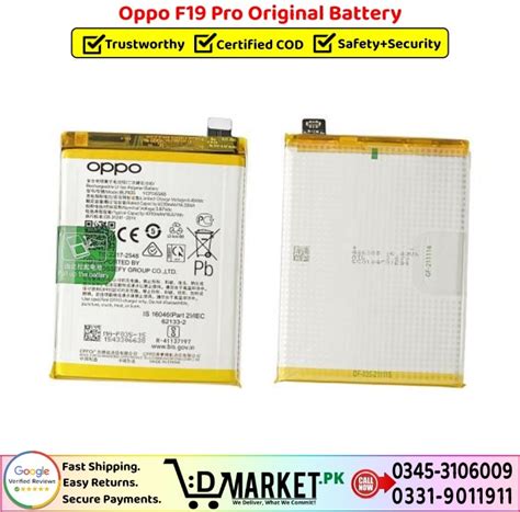 Oppo F19 Pro Original Battery 2025 Exclusive