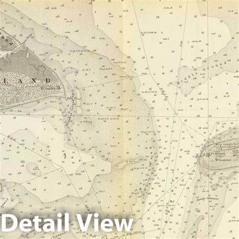 Historic Map Chart Atlas 1851 Entrance Mobile Bay Vintage Wall Historic Pictoric