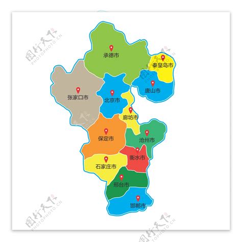 河北省区域矢量地图图片素材 编号28452351 图行天下