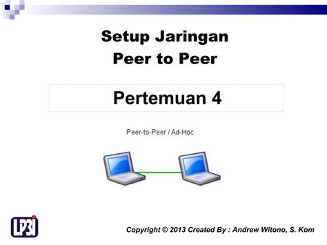 Setup Jaringan Peer To Peer Ppt