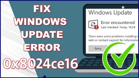 Fixed ️ Error Code 0x8024ce16 Solutions Windows Update Error Fix