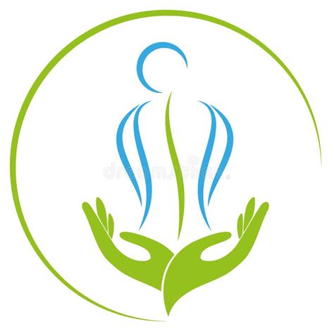 Duas Mãos E Pessoa Ortopedia E Logotipo De Massagem ícone Ilustração