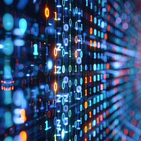 Binary Code Data Stream Stock Illustration Illustration Of Virtual 377932376