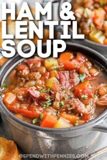 Crock Pot Ham And Lentil Soup Spend With Pennies