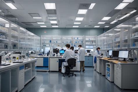 Premium Ai Image Bioinformatics Laboratory Futuristic Science Lab